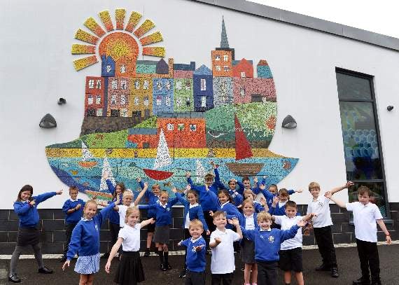 Tenby school’s vibrant new mega-mosaic unveiled | pembroke-today.co.uk